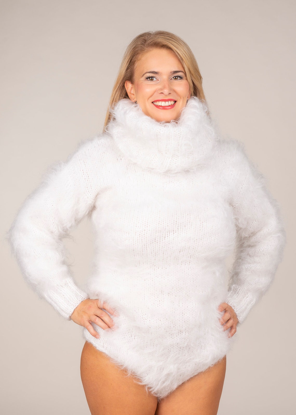Mohair Bodysuit, Knit Bodysuit, Giant Turtleneck Fetish Body Suit, Men ...