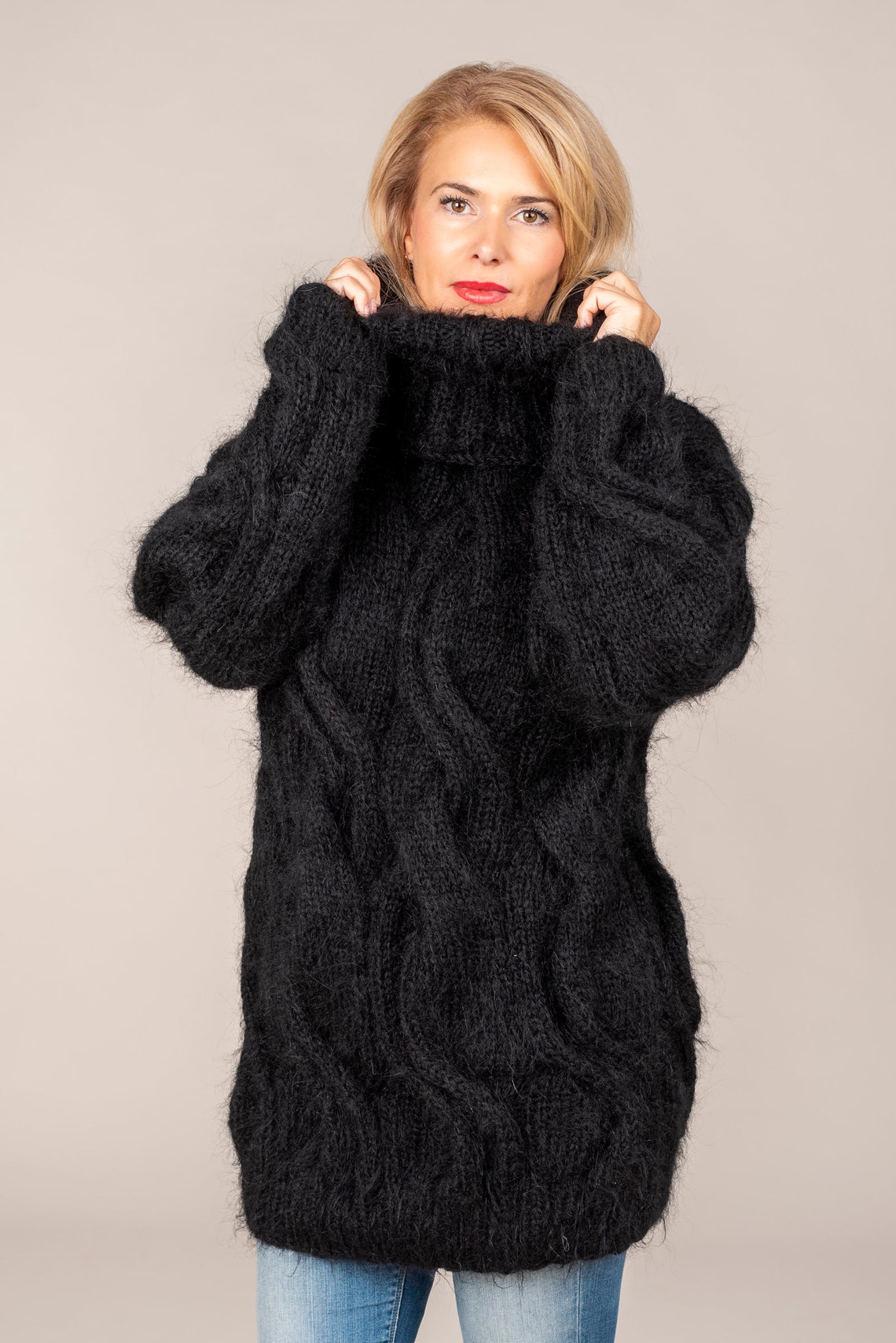 Pull chunky pull Mohair épais pull homme pull encombrant - Etsy France