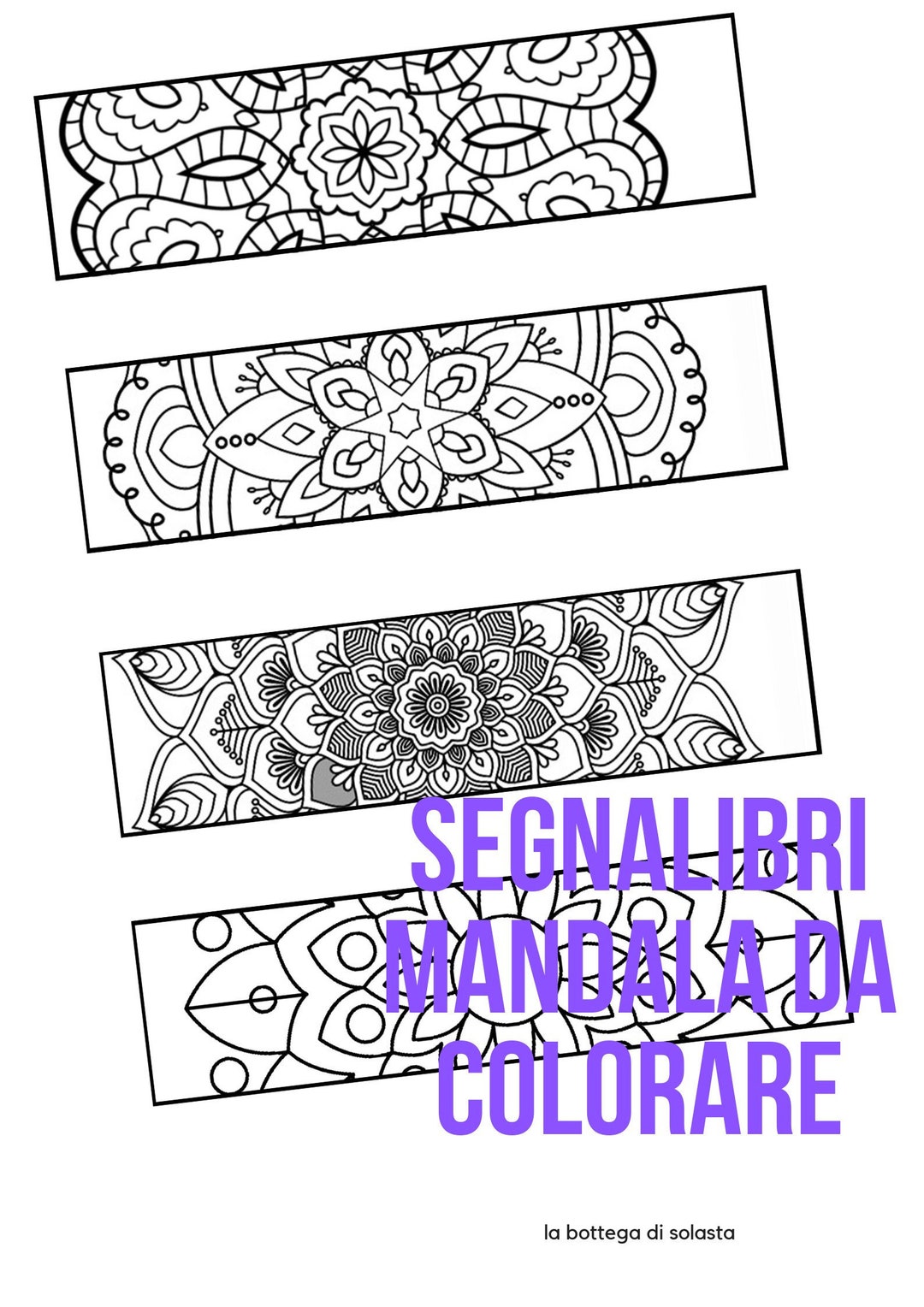 Segnalibri mandala da colorare - Etsy Italia