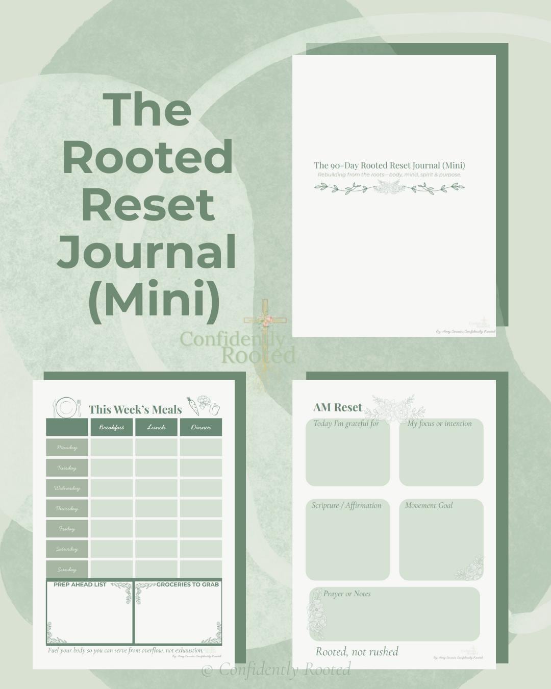 Rooted Reset Journal (mini) | Christian Printable Journal | Faith-based ...