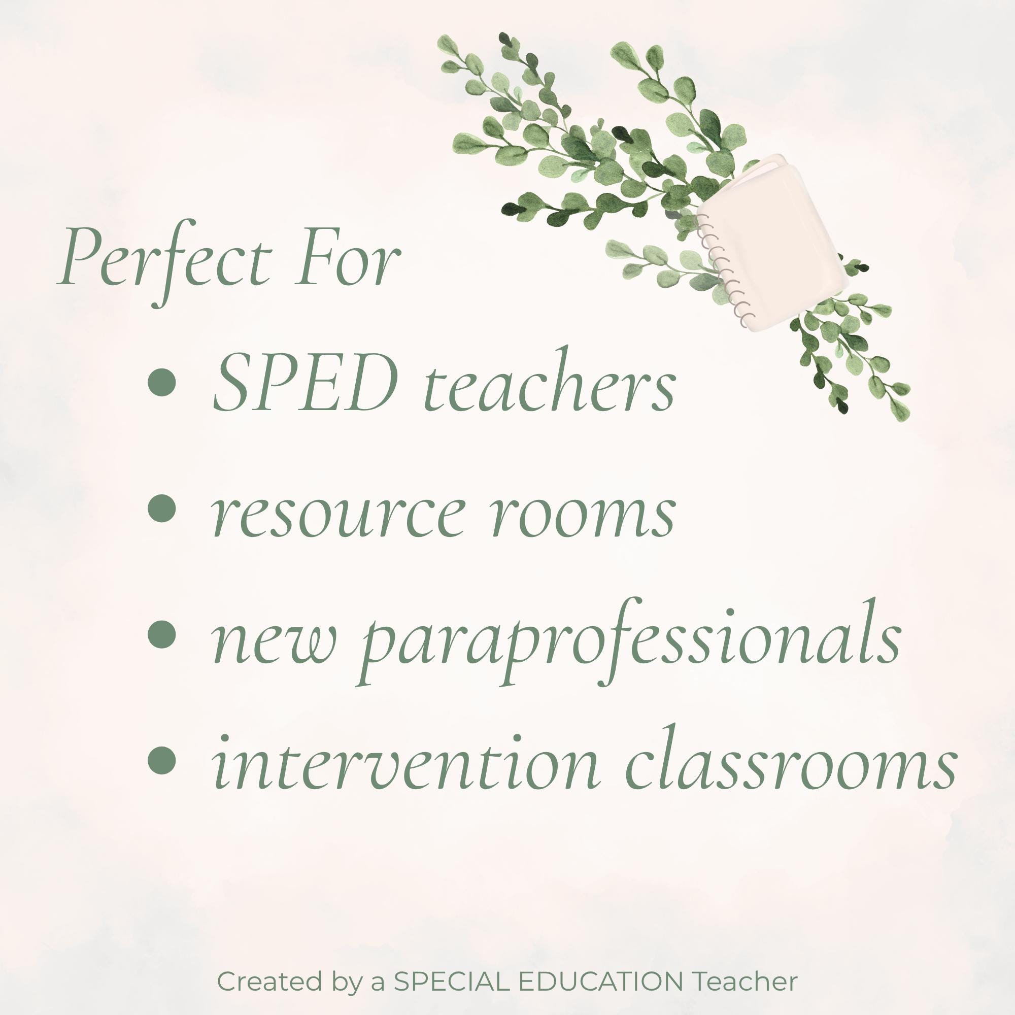 Editable SPED Para Binder Canva Template | Special Education ...