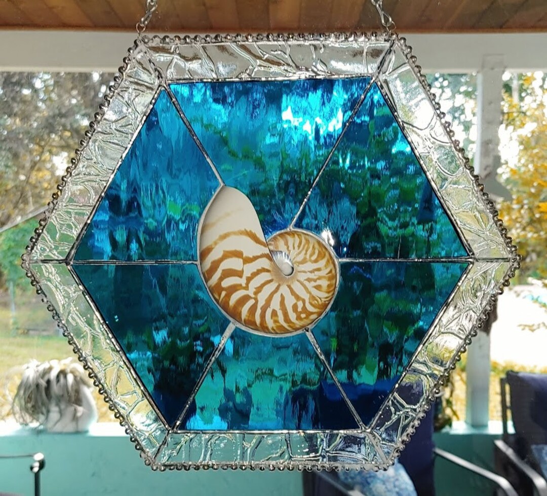 Nautilus Shell Stained Glass - Etsy