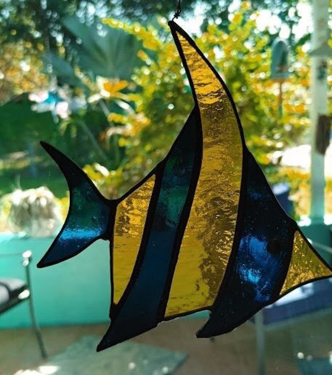 Stained Glass Angel Fish - Etsy