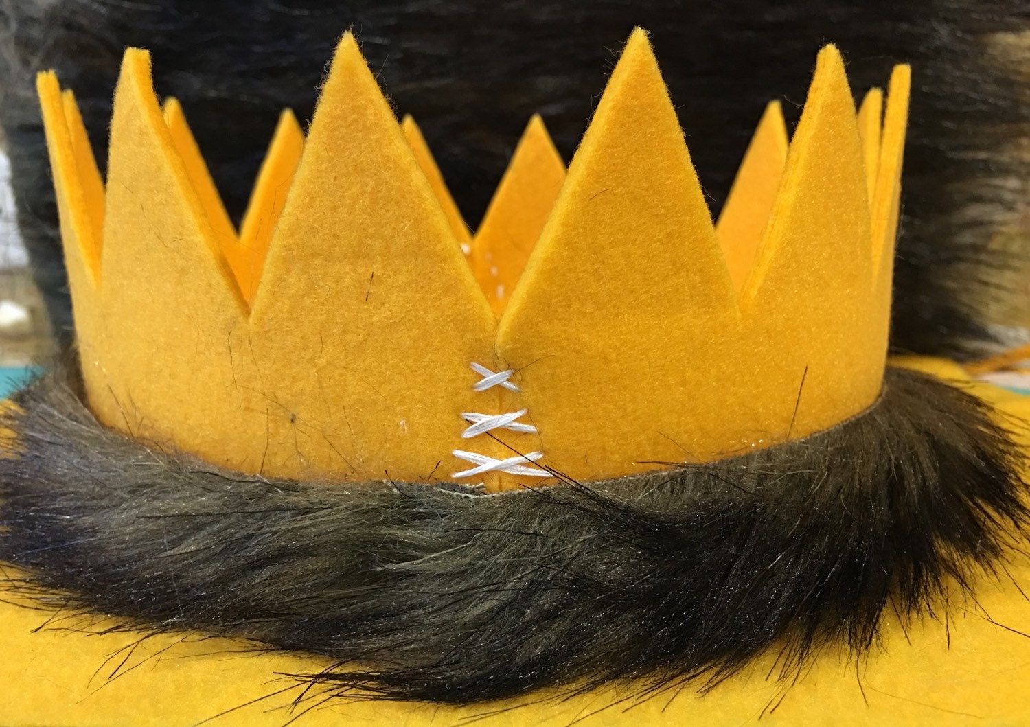 Wild One Wild Things Yellow Golden Felt FULL SIZE Crown - Etsy