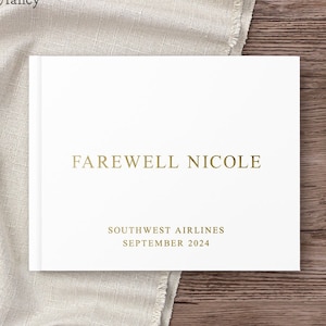 Leaving Guest Book for Leaving Party Gift Ideas, Custom Retirement or ...