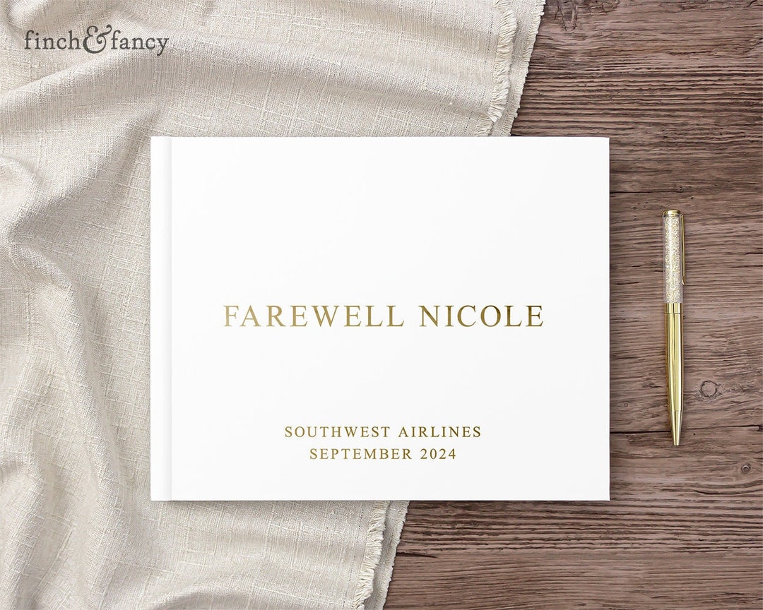 Leaving Guest Book for Leaving Party Gift Ideas, Custom Retirement or ...