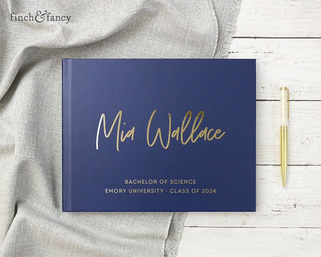 Graduation Guest Book College Graduating Students Photo Album Friends ...