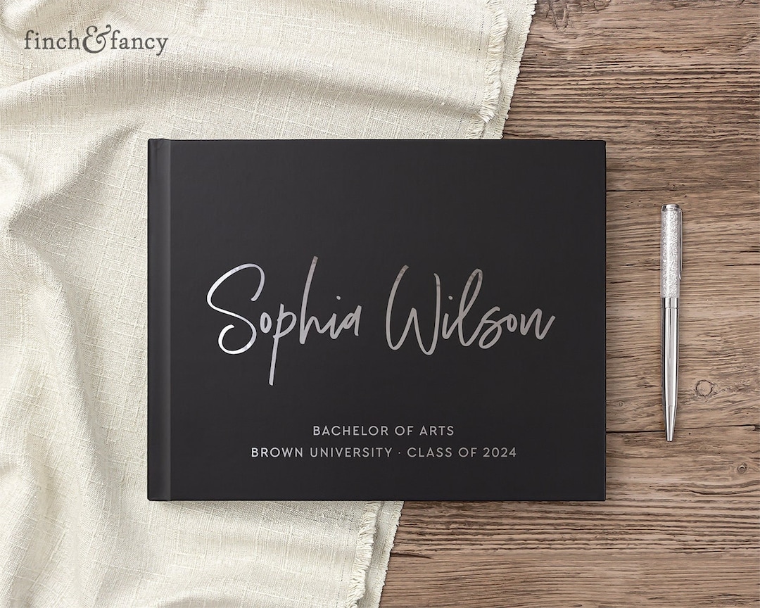 Graduation Guest Book Personalized College Graduation Photo Album ...