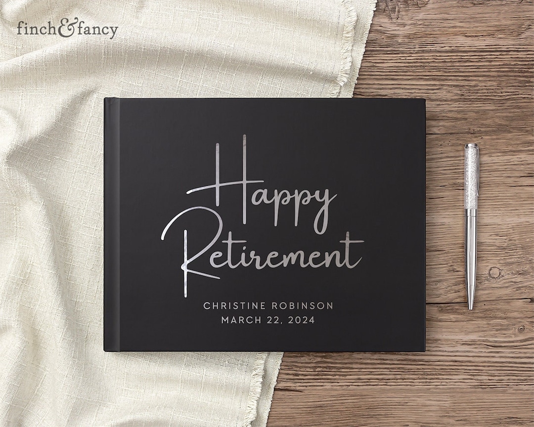 Retirement Guest Book Happy Retirement Gift Idea for Leaving Party ...