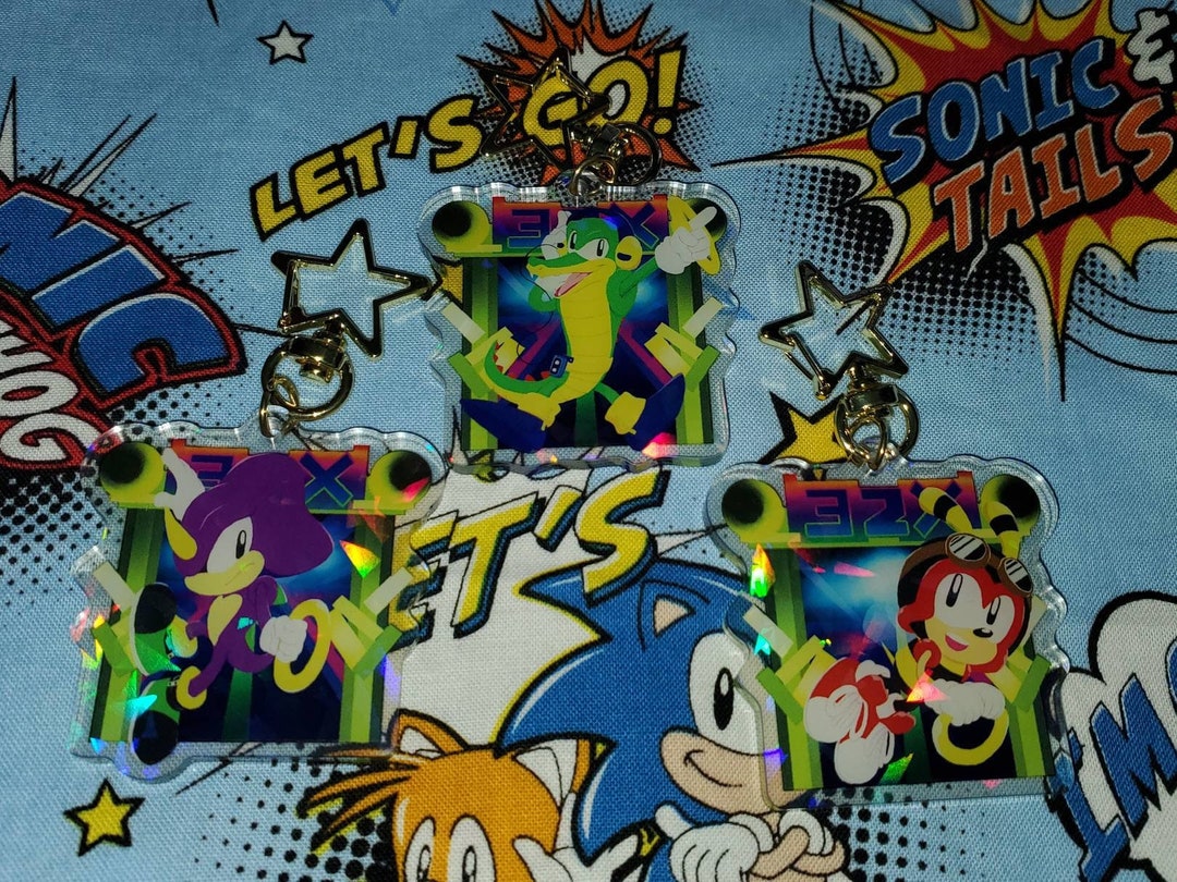 2" Classic Chaotix Espio Chameleon Vector Crocodile Charmy Bee Knuckles ...