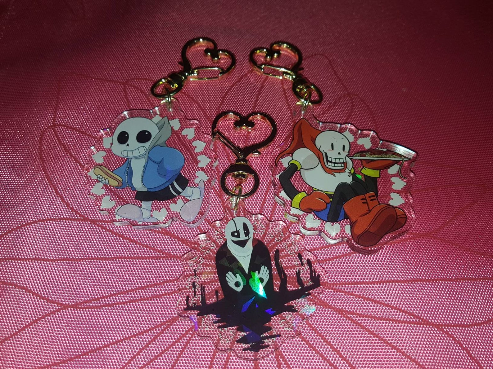 2 Sans Papyrus WD Gaster Skeleton Holo Acrylic Keychain - Etsy