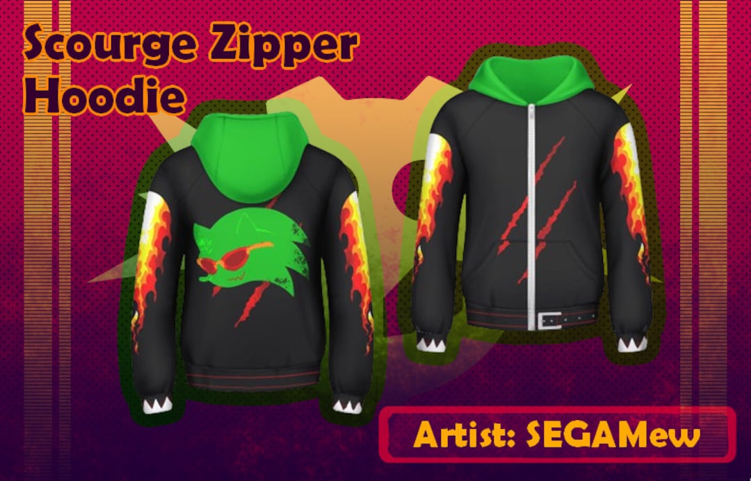 LIMITED Scourge the Hedgehog Emblem Hoodie Jacket Sonic - Etsy