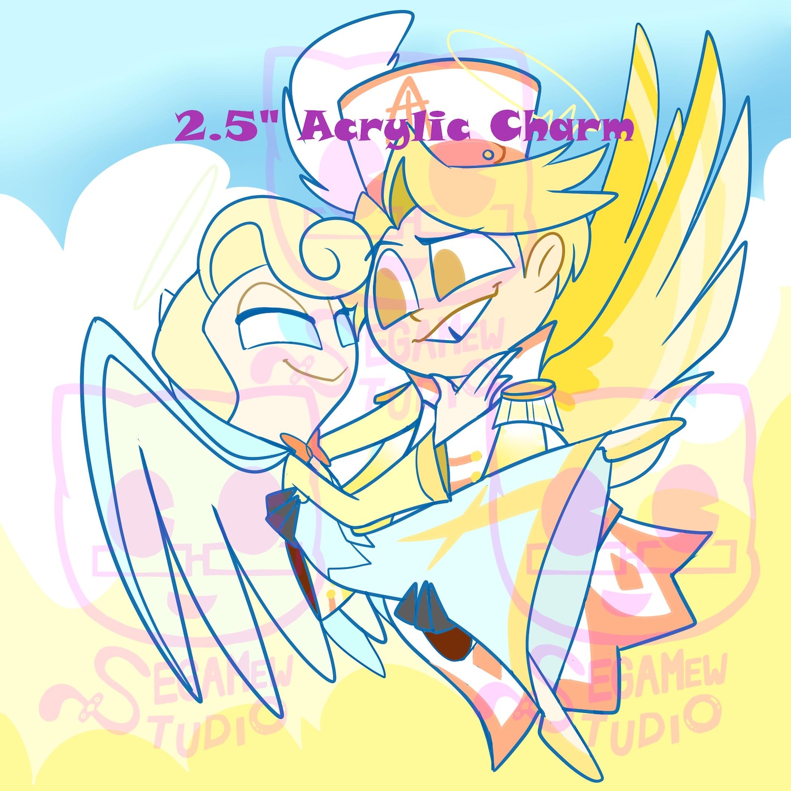 2.5" Abel St Peter Holygates Hazbin Hotel Rainbow [acrylic Charm] - Etsy