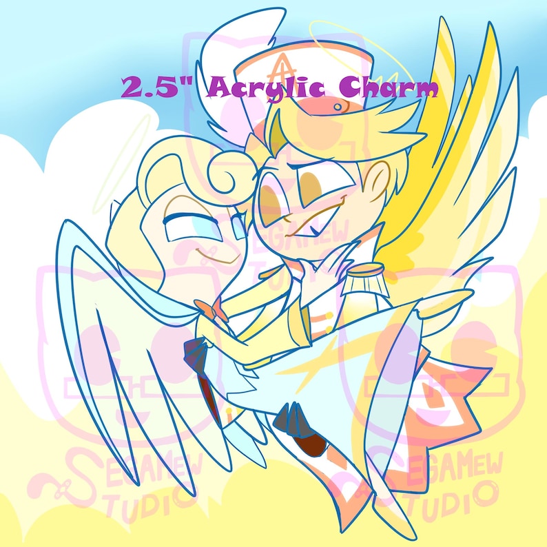 2.5" Abel St Peter Holygates Hazbin Hotel Rainbow [acrylic Charm] - Etsy