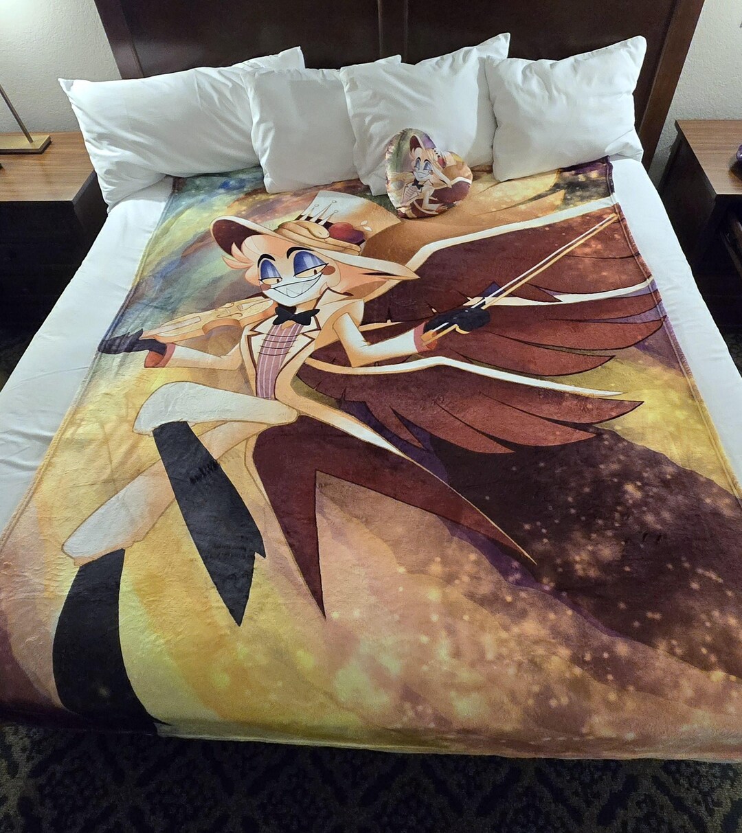 Blanket Pillow Hazbin Hotel Lucifer Morningstar Angel Devil Hellaverse ...