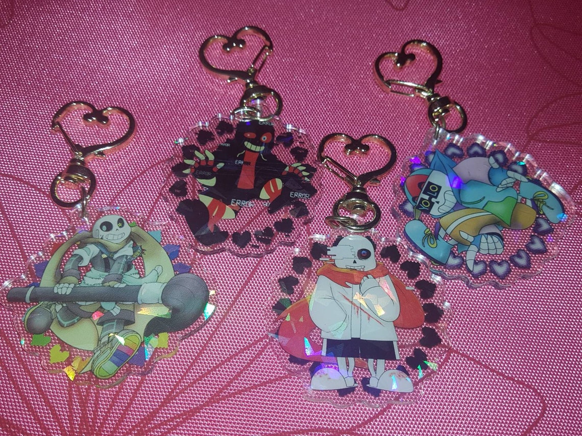 2 Aftertale Geno Error Fresh Ink Sans Holographic Holo - Etsy