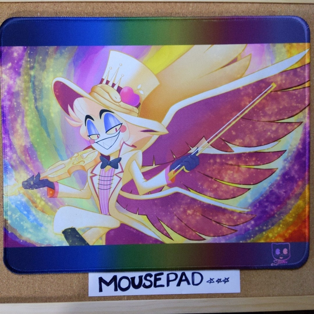 12" Lucifer Morningstar Hazbin Hotel Mouse Pad Rainbow Pride LGBT ...