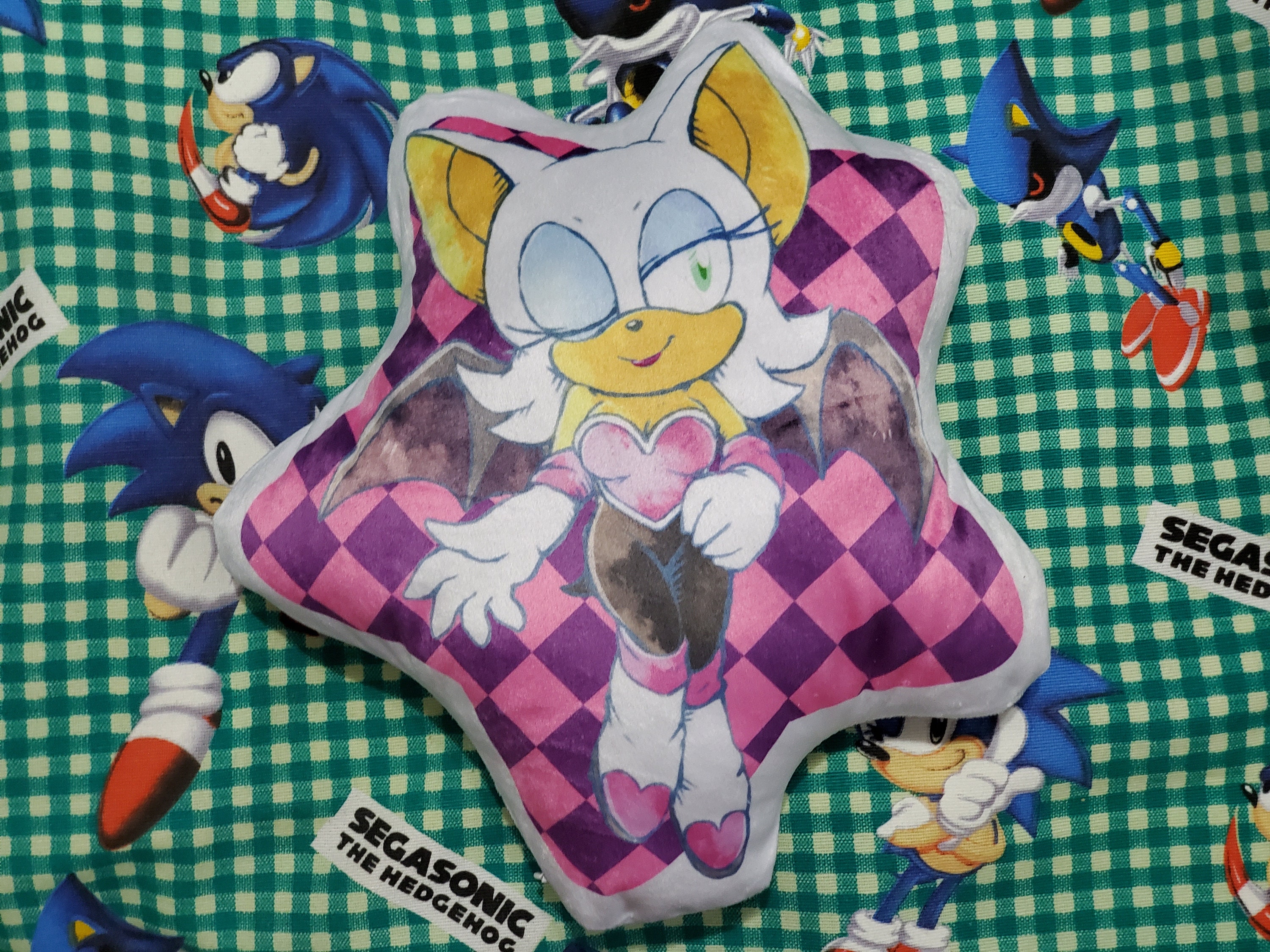12" Modern Sonic Shadow Amy Rose Plush Pillow Soft Hedgehog Tails Rouge ...