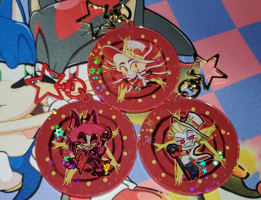 Lucifer Alastor Helluva Boss Hazbin Hotel Acrylic Holo Holographic ...