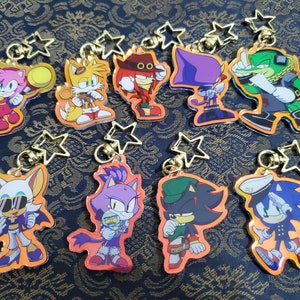 Murder of Sonic Hedgehog Rainbow Acrylic Holographic Charm - Etsy