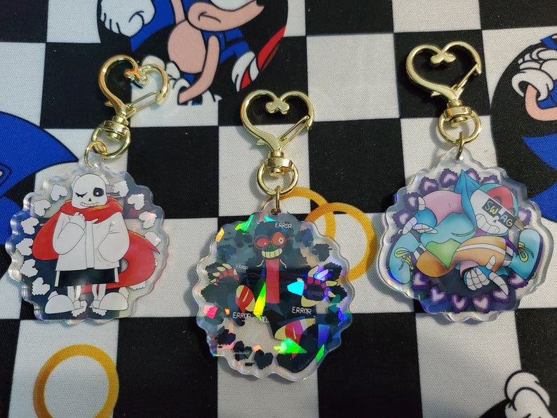 2" Aftertale Geno Error Fresh Ink Sans Holographic Holo Undertale AU ...