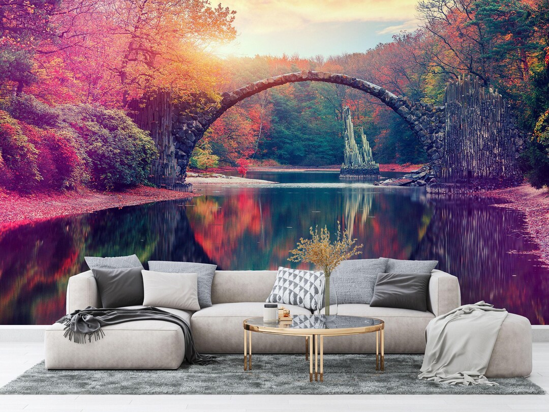 Rakotzbrücke Devil's Bridge Wallpaper – Germany Scenic View, Stick ...