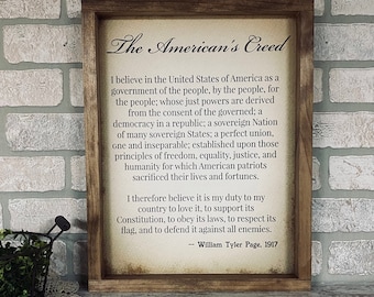 The American's Creed - Etsy