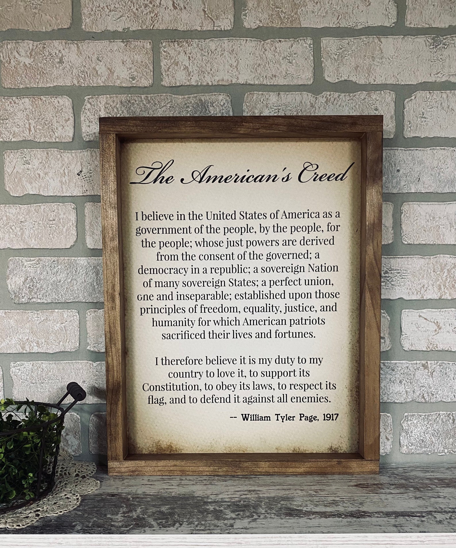 The Americans Creed William Tyler Page 1917 - Etsy