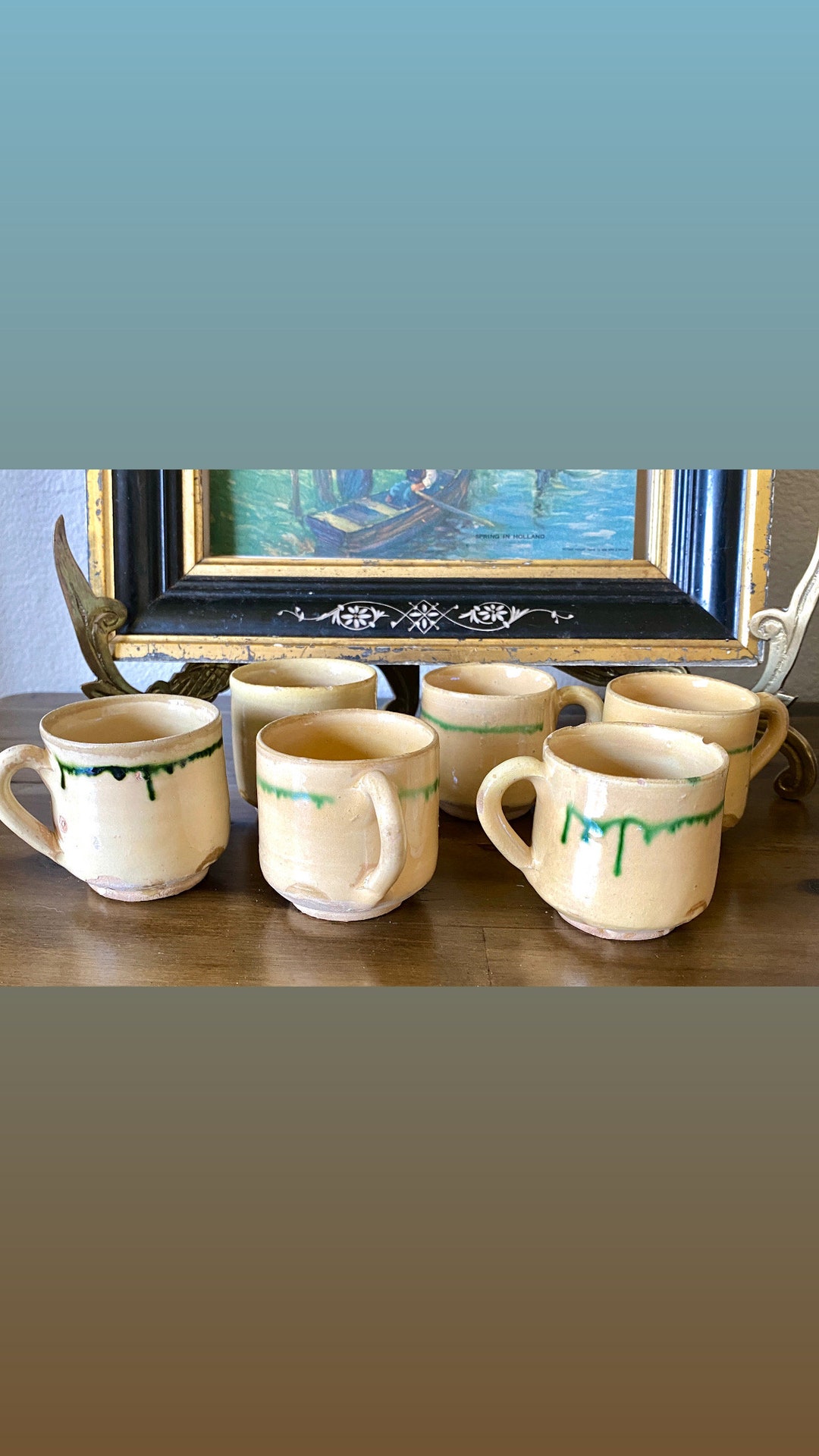 Vintage Clay Primitive Espresso Cups - Etsy