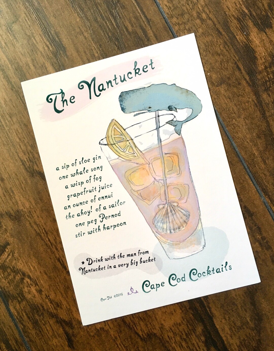 Nantucket Cocktail Print, Cocktail Art, Cocktail, Nantucket, Nantucket ...
