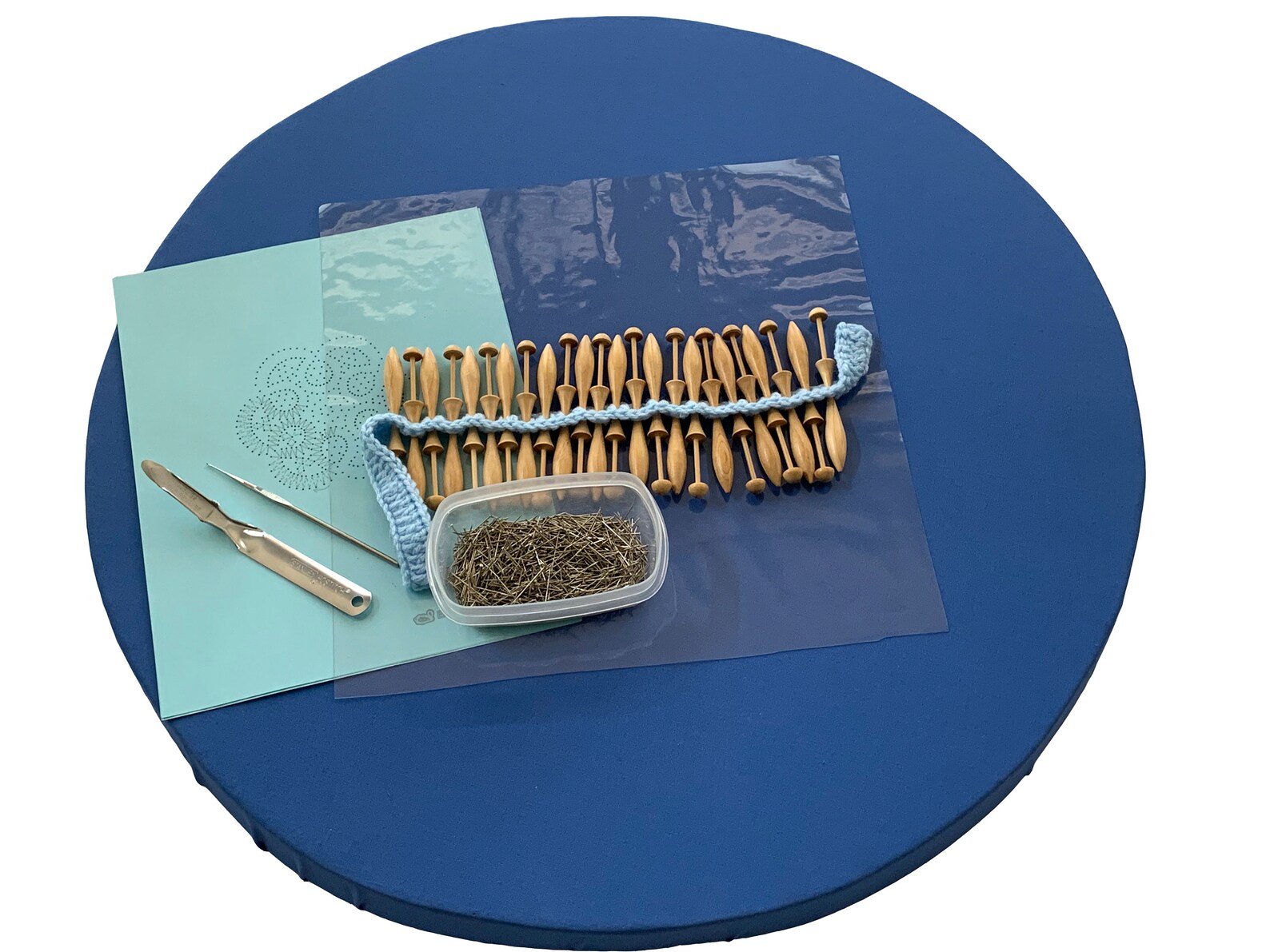 Bobbin Lace Making Starter Kit | 23 Inch Circular Board 2 Inches Thick ...