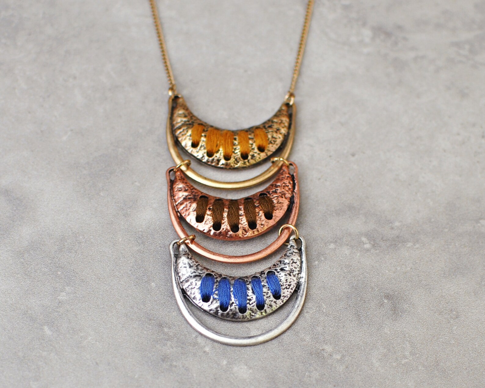 Boho Necklace, Bohemian Necklace, Long Necklace, Pendant Necklace, Gold ...