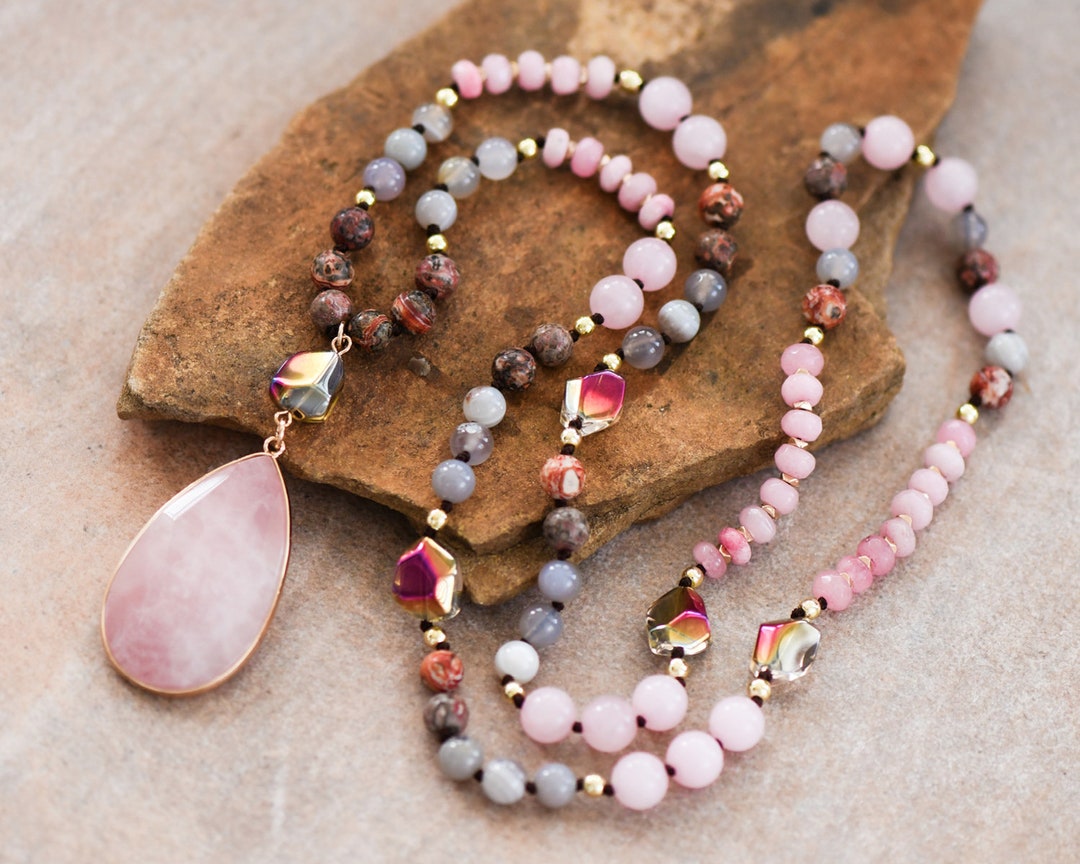 Boho Jewelry With Natural Stones, Semi Precious Stone Necklace ...