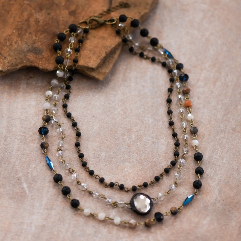 Multi Layer Necklace - Etsy