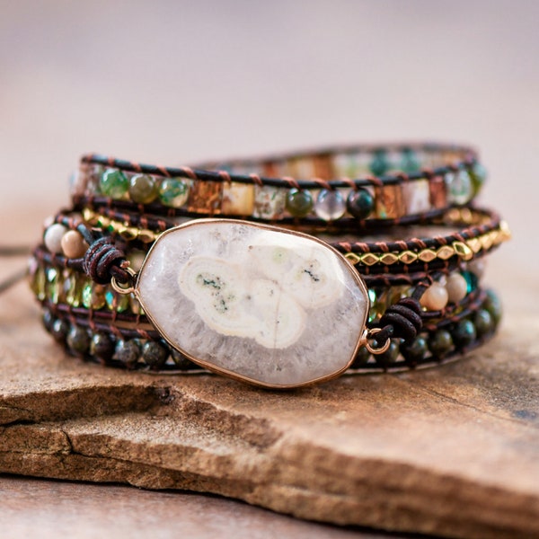 Large Stone Bracelet - Etsy