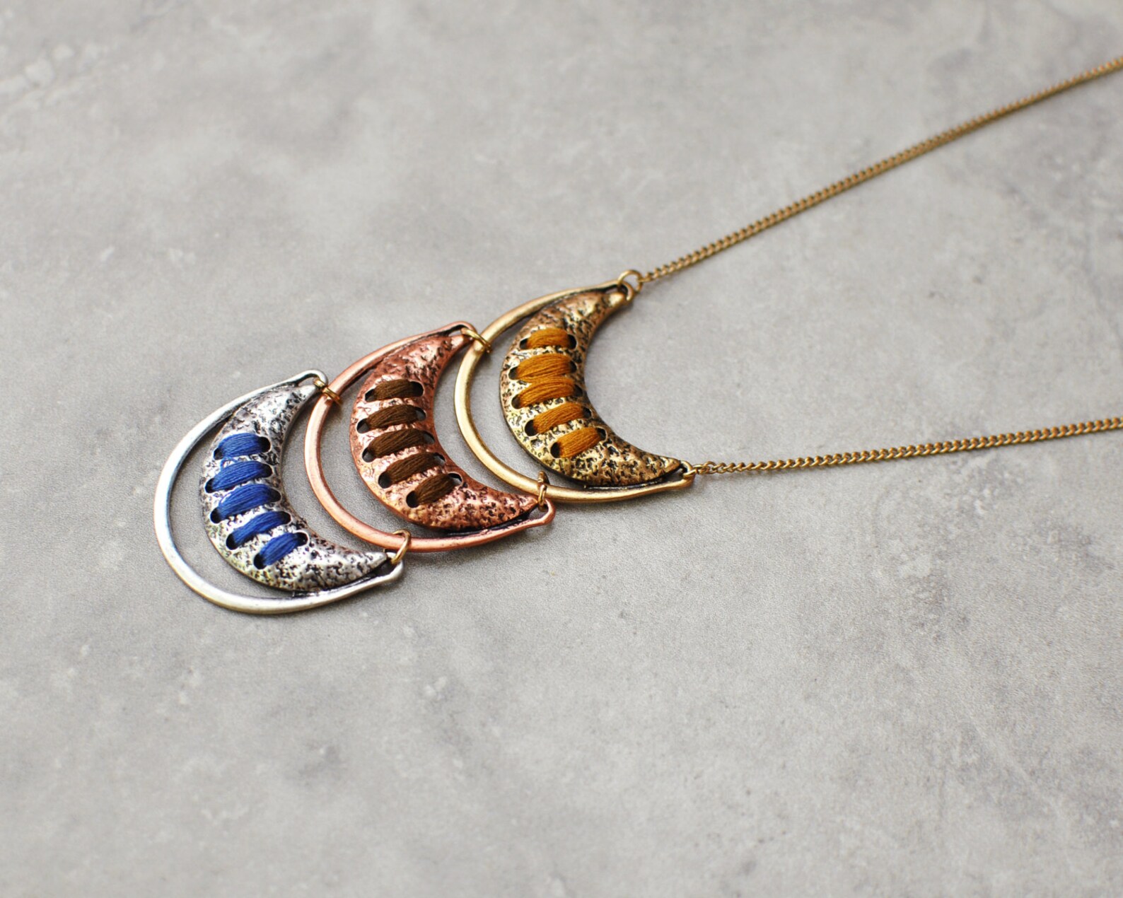 Boho Necklace, Bohemian Necklace, Long Necklace, Pendant Necklace, Gold ...