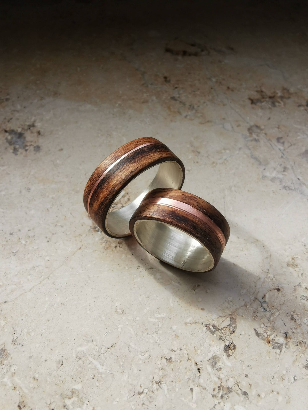 Unique Partner Rings "red Moon" - Etsy