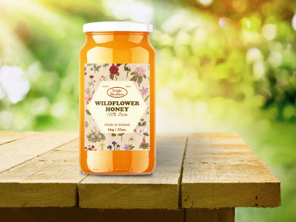 Vintage Wildflower Honey Labels, Honey Jar Vinyl Labels, Waterproof ...
