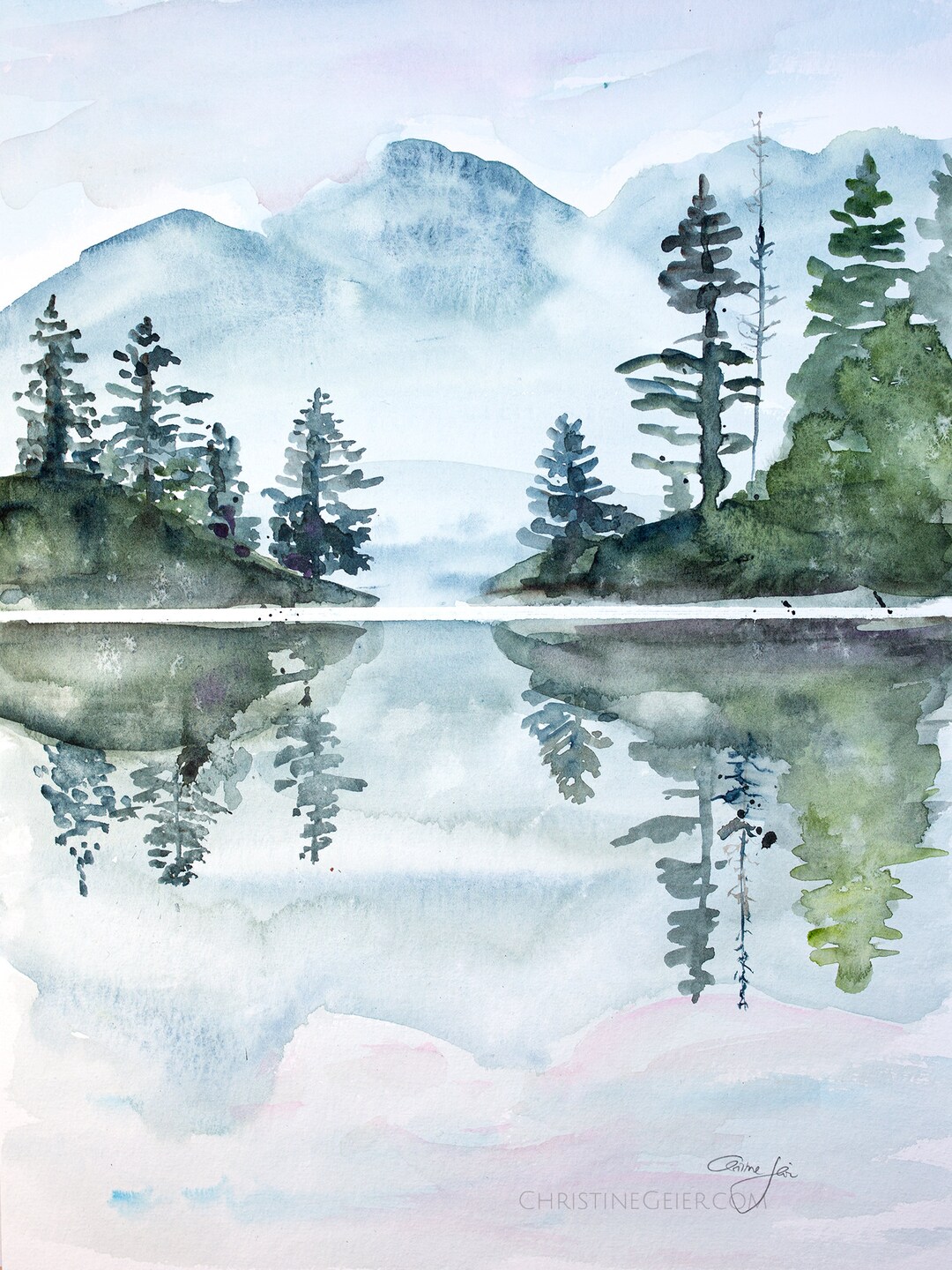 Forest Helix Watercolour Painting Original Artwork - Etsy