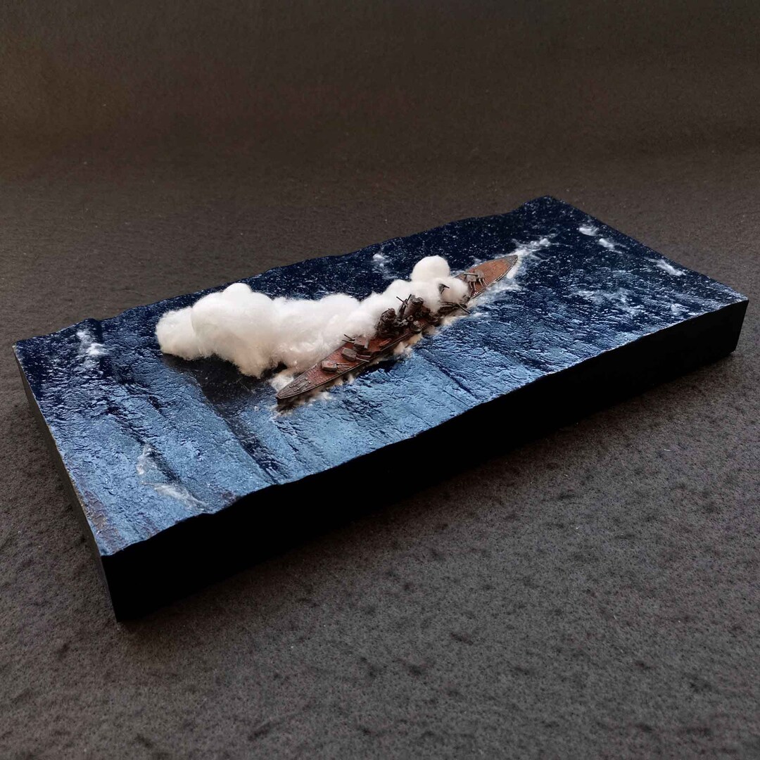 Diorama Sinking Japanese Cruiser Mikuma. - Etsy UK