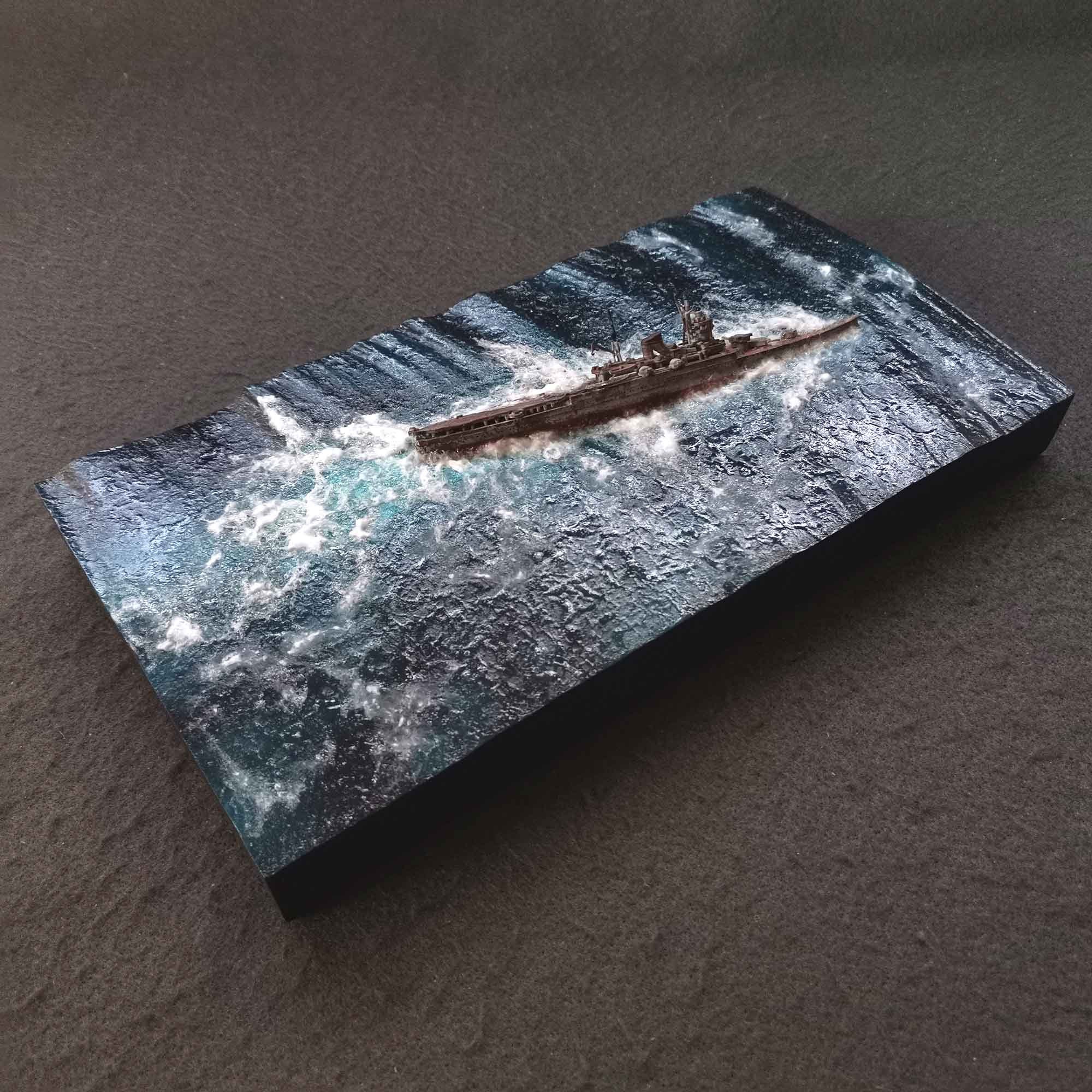 Diorama of Sinking Japanese Cruiser Mogami. - Etsy