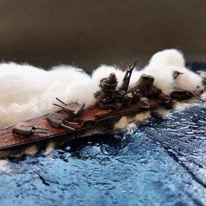 Diorama Sinking Japanese Cruiser Mikuma. - Etsy