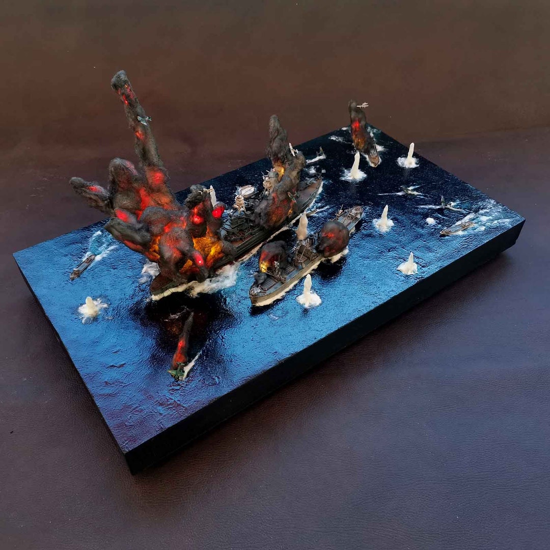 Pearl Harbor Attack Diorama, Scale 1:700 - Etsy