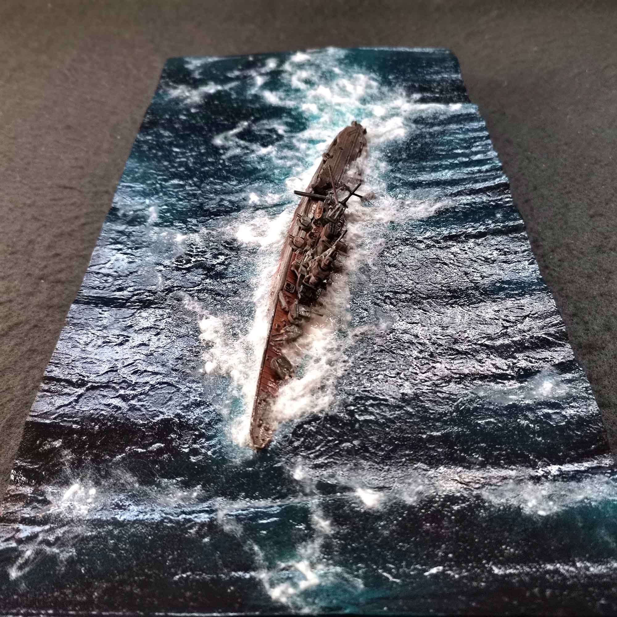 Diorama of Sinking Japanese Cruiser Mogami. - Etsy