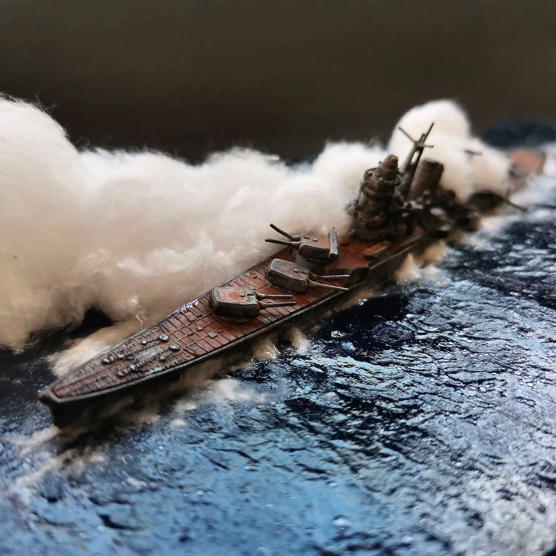 Diorama Sinking Japanese Cruiser Mikuma. - Etsy