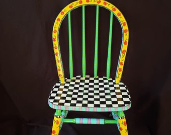 Hand Painted Chair - Etsy
