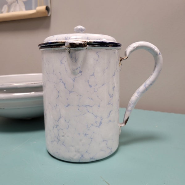 French Enamelware Pitcher - Etsy