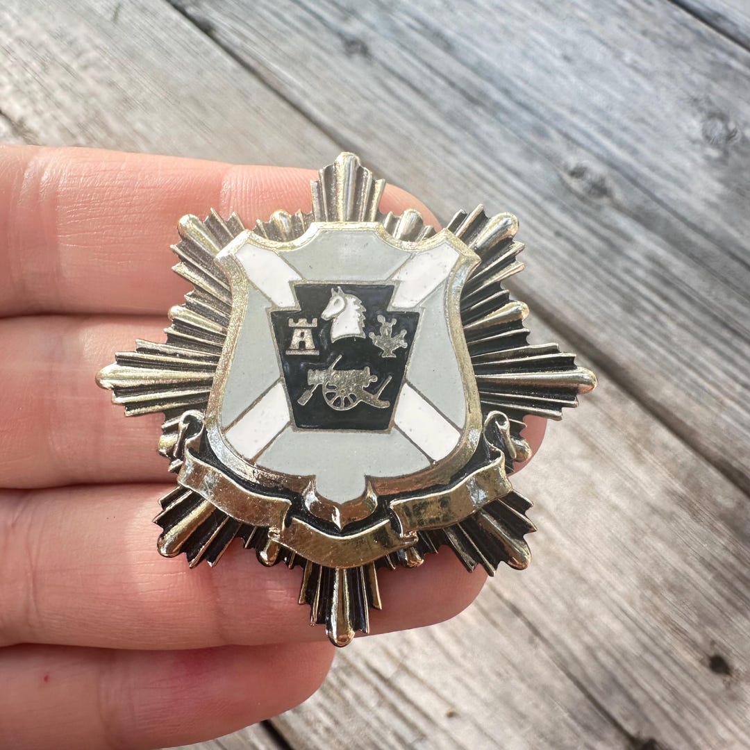 Vintage Heraldic Shield Brooch Pin - Etsy