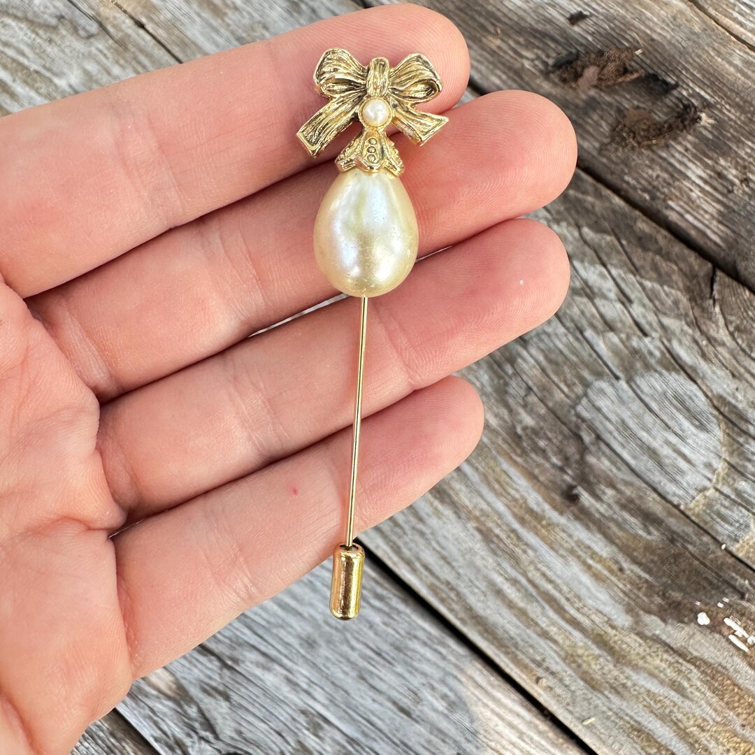 Vintage Jewelry 1928 Pearl Stick Pin Brooch - Etsy