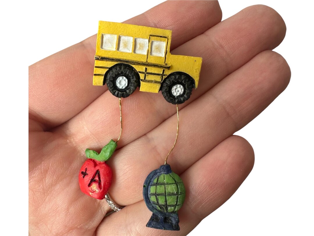 Vintage School Bus Driver Brooch Pin Teacher - Etsy